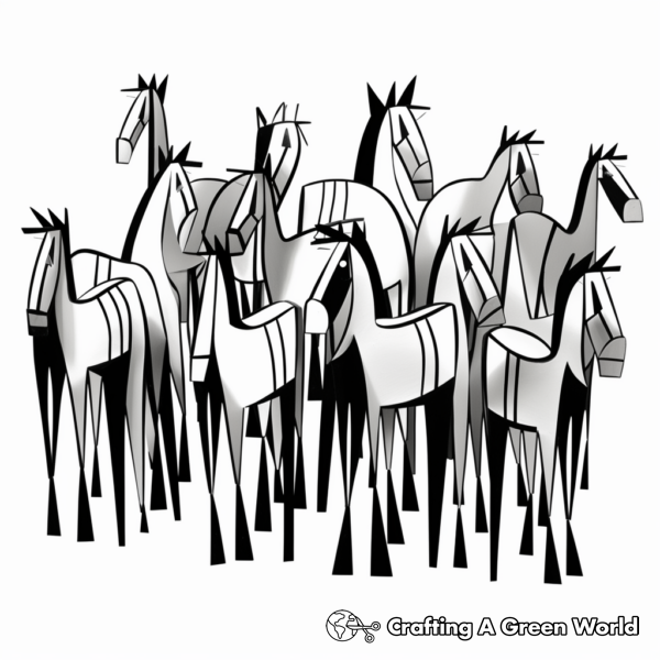 Herd Of Horses Coloring Pages - Free & Printable!