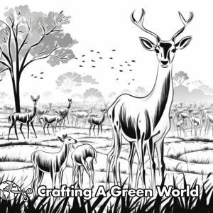 Gazelle Coloring Pages - Free & Printable!