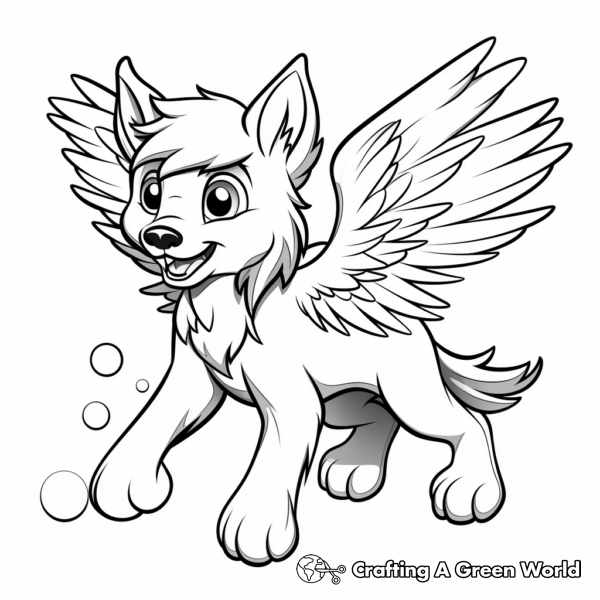 Wolves With Wings Coloring Pages - Free & Printable!