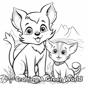 Puppy And Kitten Coloring Pages - Free & Printable!