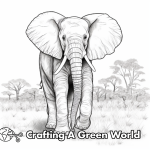 Realistic Elephant Coloring Pages - Free & Printable!