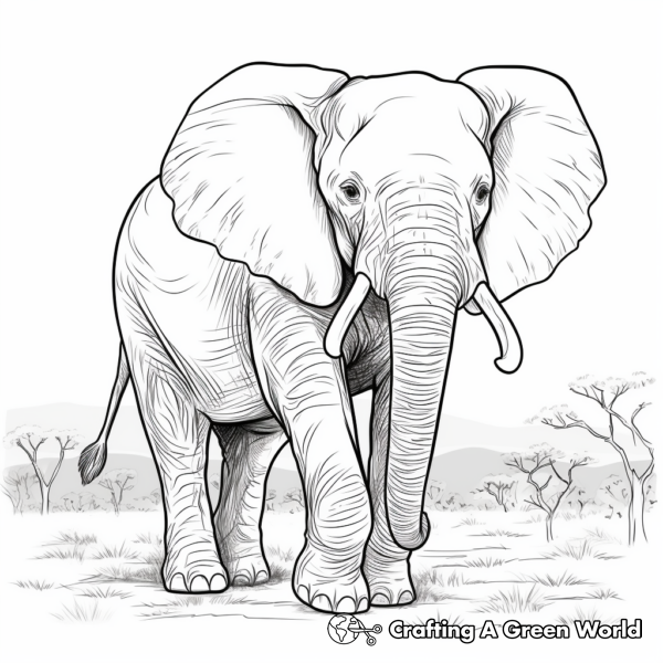 Realistic Elephant Coloring Pages - Free & Printable!