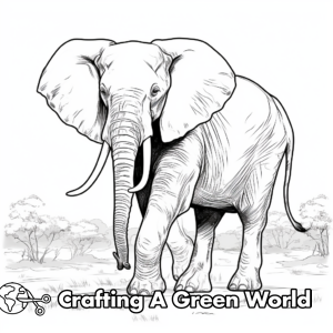 Realistic Elephant Coloring Pages - Free & Printable!