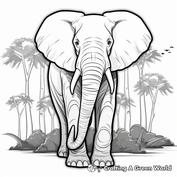 Realistic Elephant Coloring Pages - Free & Printable!