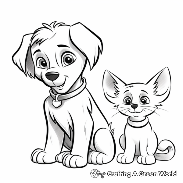 Puppy And Kitten Coloring Pages - Free & Printable!