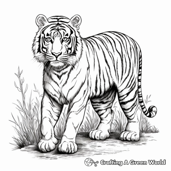 Hard Tiger Coloring Pages - Free & Printable!