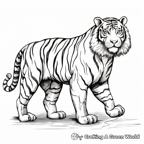 Hard Tiger Coloring Pages - Free & Printable!