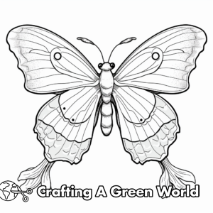 Luna Moth Coloring Pages - Free & Printable!