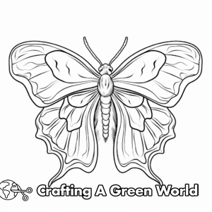 Luna Moth Coloring Pages - Free & Printable!