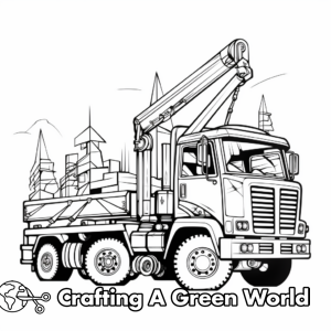 Crane Truck Coloring Pages - Free & Printable!