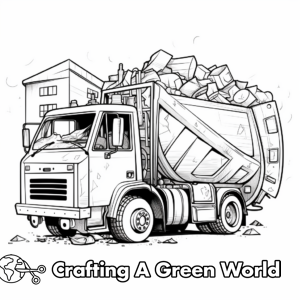 Recycling Truck Coloring Pages - Free & Printable!