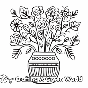 Vase Of Flowers Coloring Pages - Free & Printable!