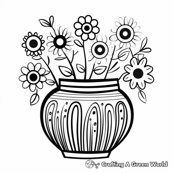 Vase Of Flowers Coloring Pages - Free & Printable!