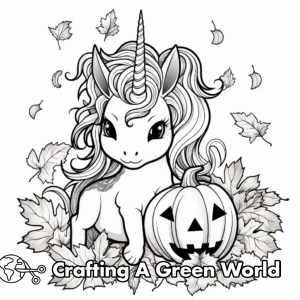 Unicorn Pumpkin Coloring Pages - Free & Printable!
