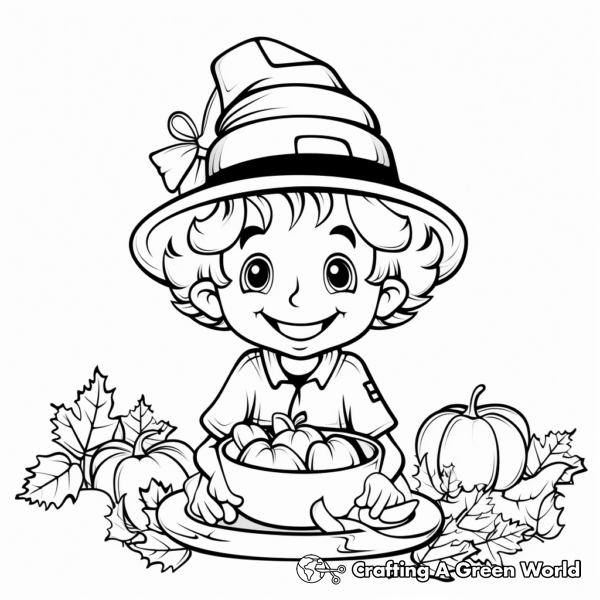 Happy Thanksgiving Sign Coloring Pages - Free & Printable!