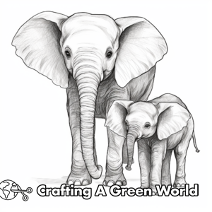 Realistic Elephant Coloring Pages - Free & Printable!