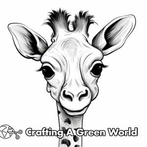 Giraffe Head Coloring Pages - Free & Printable!