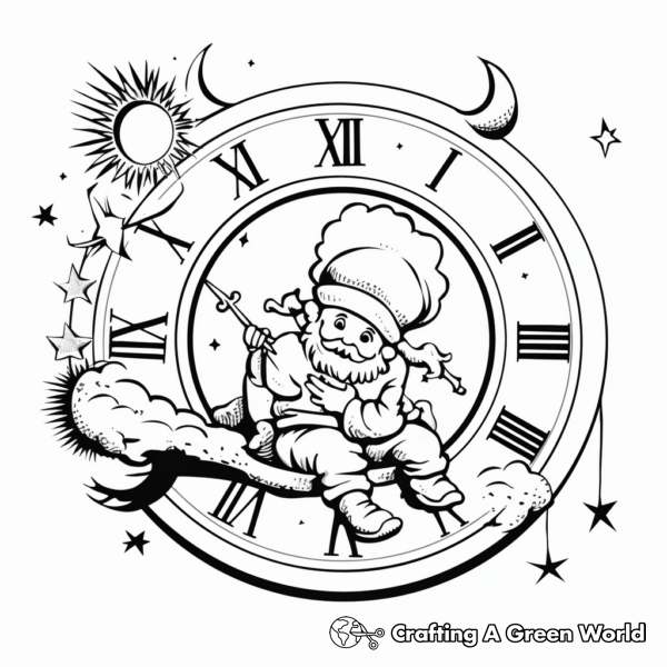 New Year Coloring Pages - Free & Printable!