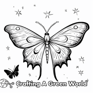 Luna Moth Coloring Pages - Free & Printable!