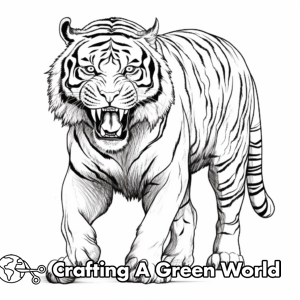 Hard Tiger Coloring Pages - Free & Printable!