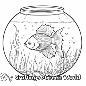 Fish Bowl Coloring Pages - Free & Printable!