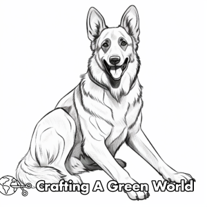 Realistic German Shepherd Coloring Pages - Free & Printable!