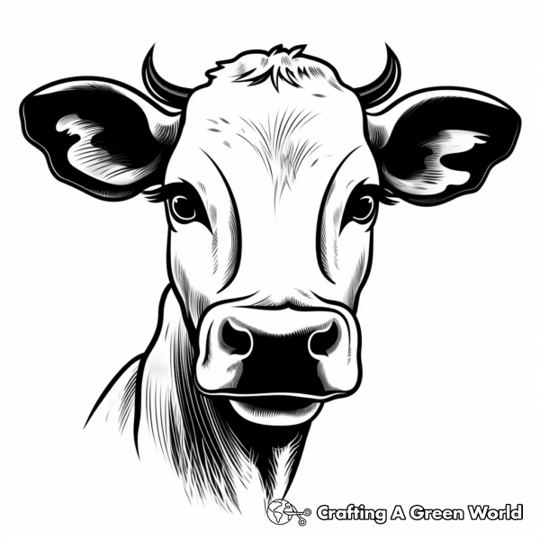 Cow Face Coloring Pages - Free & Printable!