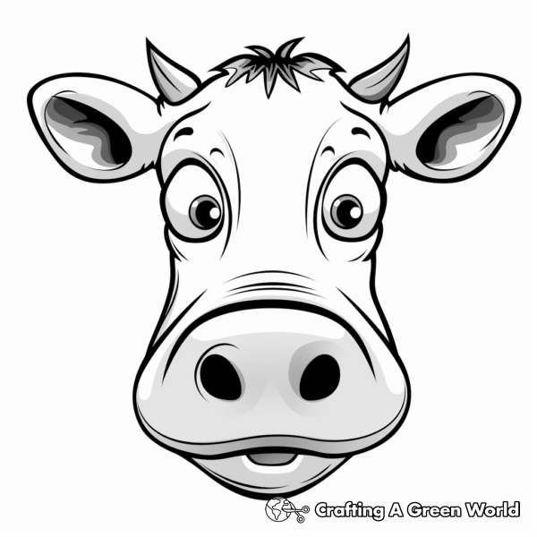 Cow Face Coloring Pages - Free & Printable!