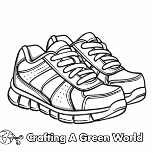 Running Shoe Coloring Pages - Free & Printable!