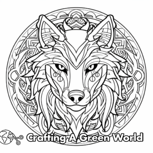 Wolf Mandala Coloring Pages - Free & Printable!