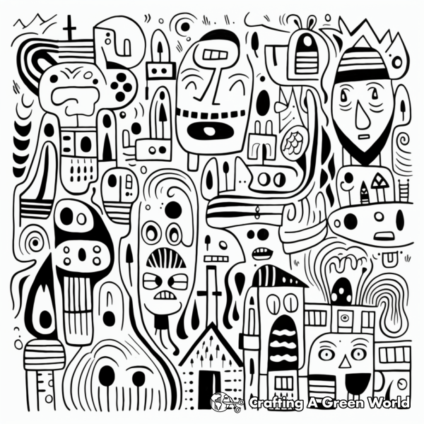 Doodle Coloring Pages - Free & Printable!