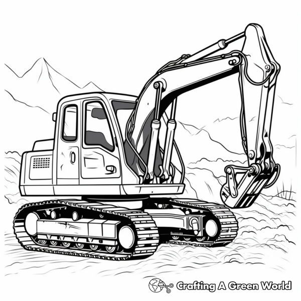 Excavator Coloring Pages - Free & Printable!