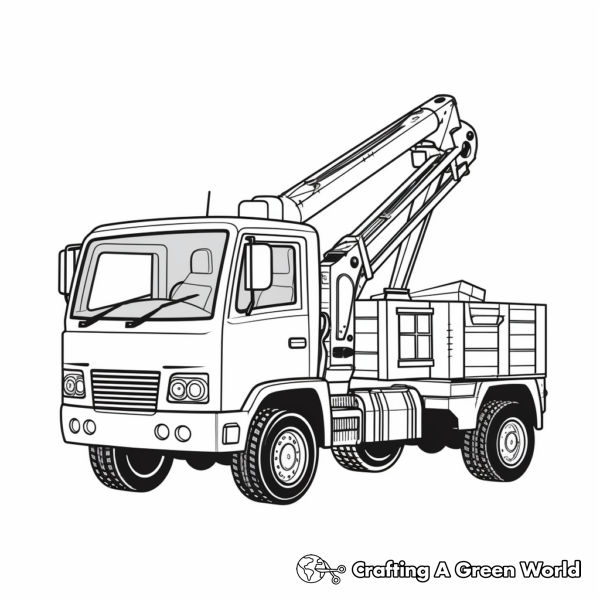 Crane Truck Coloring Pages - Free & Printable!