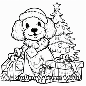 Christmas Dog Coloring Pages - Free & Printable!