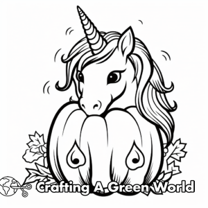 Unicorn Pumpkin Coloring Pages - Free & Printable!
