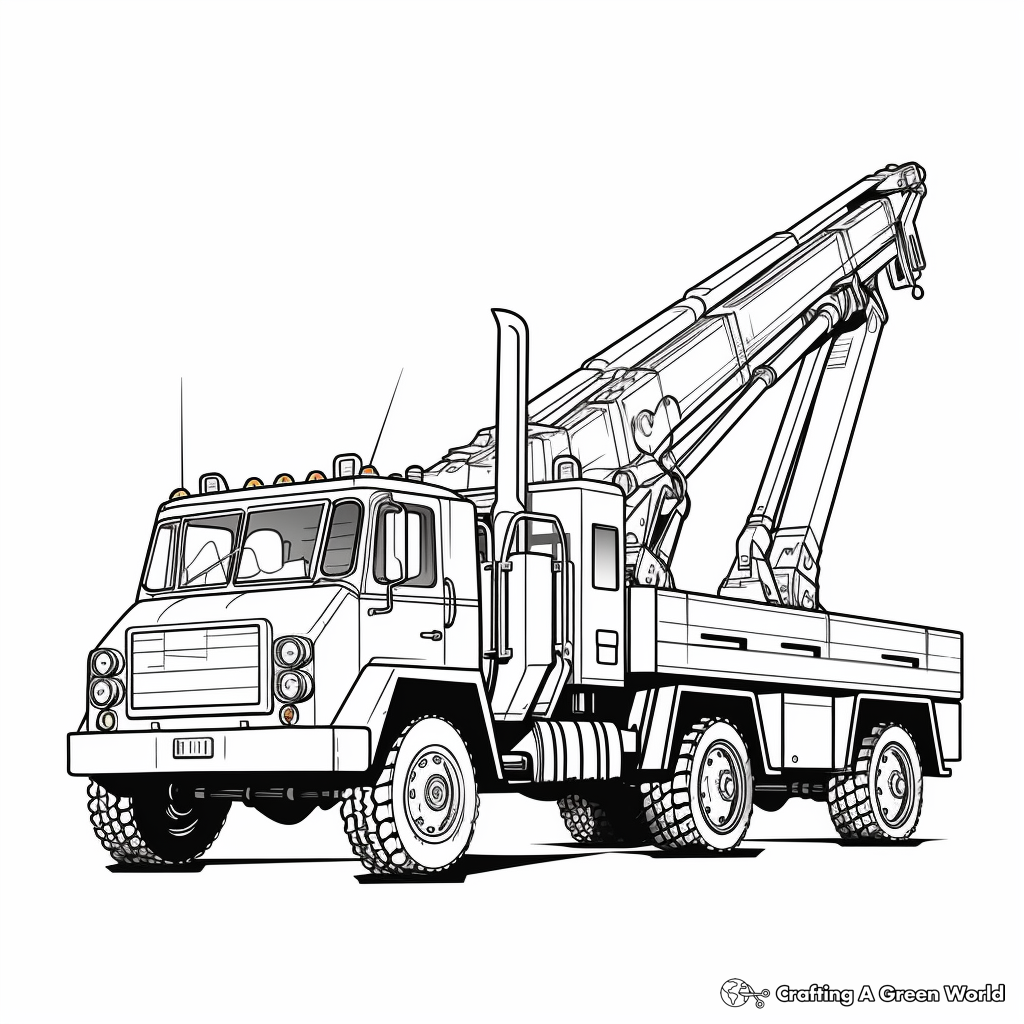 Crane Truck Coloring Pages - Free & Printable!
