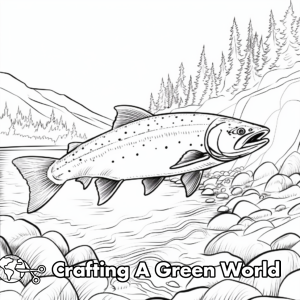 Salmon Coloring Pages - Free & Printable!