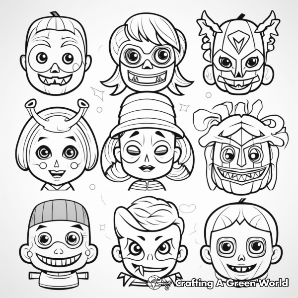 Halloween Preschool Coloring Pages - Free & Printable!