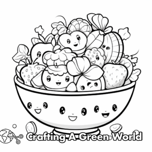 Kawaii Food Coloring Pages - Free & Printable!