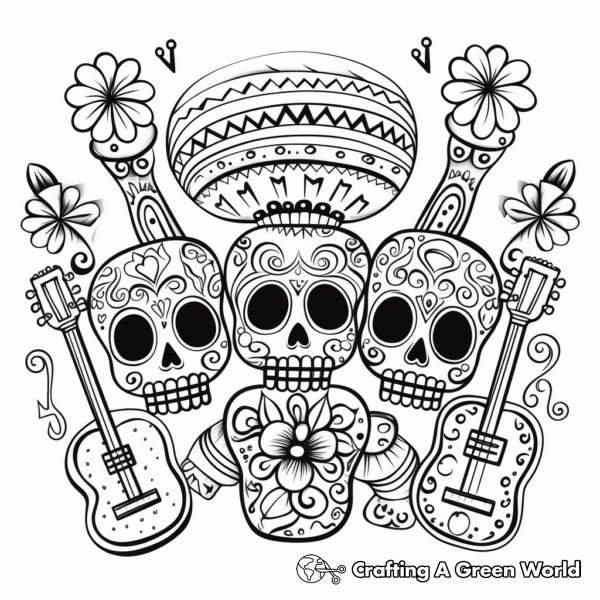 Day Of The Dead Coloring Pages - Free & Printable!