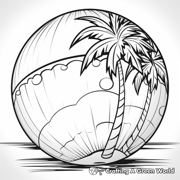 Beach Ball Coloring Pages - Free & Printable!