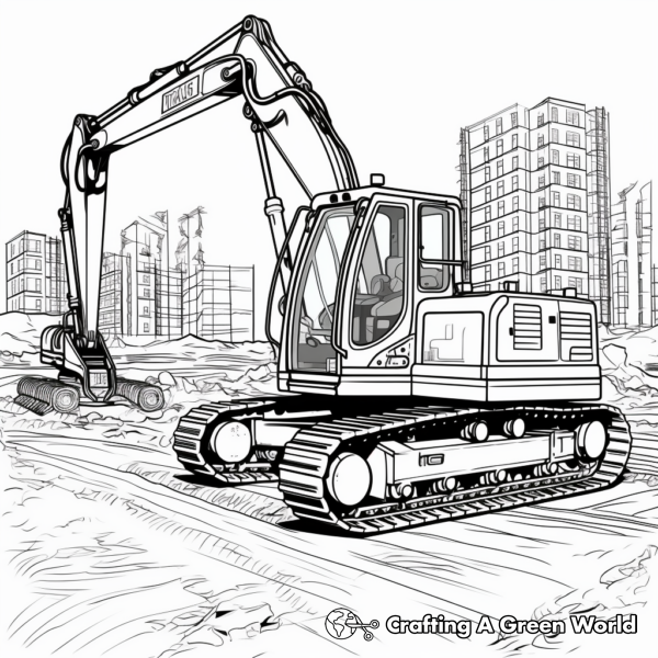 Excavator Coloring Pages - Free & Printable!