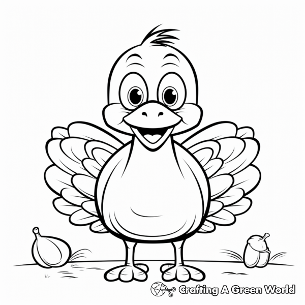 Thankful Turkey Coloring Pages - Free & Printable!