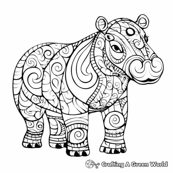 Hippo Coloring Pages - Free & Printable!