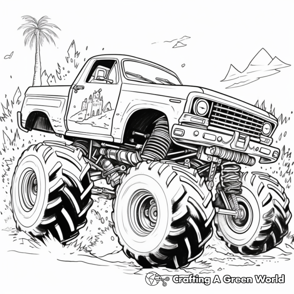 Police Monster Truck Coloring Pages - Free & Printable!