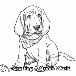 Basset Hound Coloring Pages - Free & Printable!