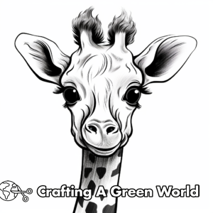 Giraffe Head Coloring Pages - Free & Printable!