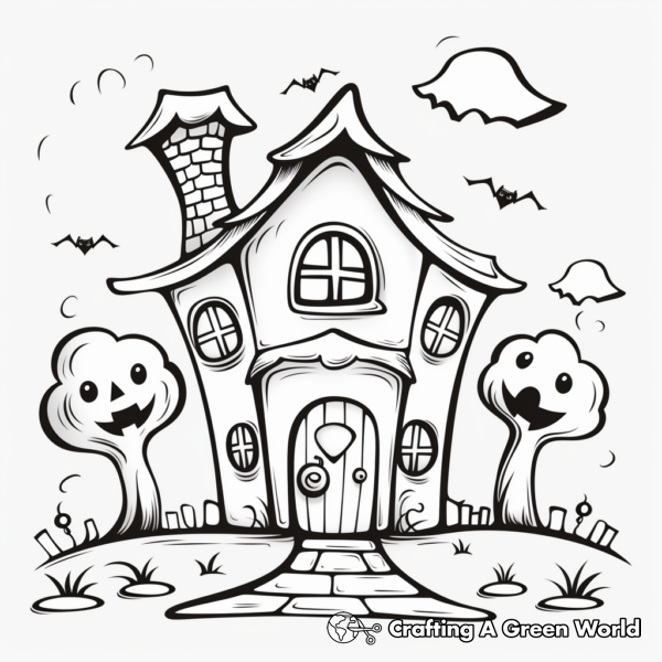 Haunted House Coloring Pages - Free & Printable!