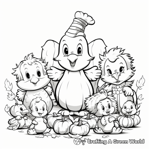 Easy Thanksgiving Coloring Pages - Free & Printable!