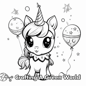 Unicorn Birthday Coloring Pages - Free & Printable!